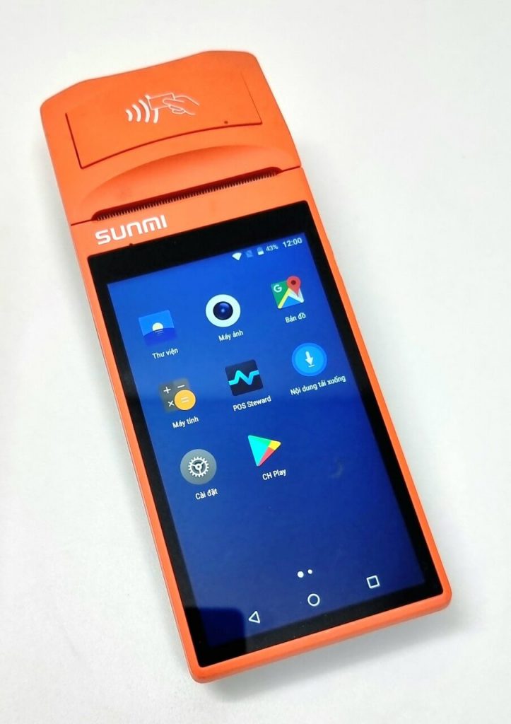 Máy POS cầm tay nhận đơn Sunmi V1s - Máy 90%